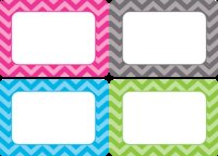 Chevron Name Tags/Labels - Multi-Pack - TCR5526 | Teacher Created Resources