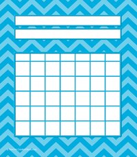 Aqua Chevron Incentive Charts - TCR5530 | Teacher Created Resources