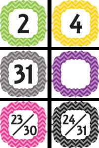 Chevron Calendar Days - TCR5545 | Teacher Created Resources