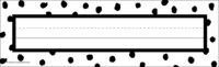 Black Painted Dots on White Flat Name Plates - TCR7084 | Teacher ...