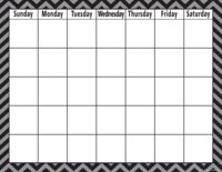 Black Chevron Calendar Chart - TCR7581 | Teacher Created Resources