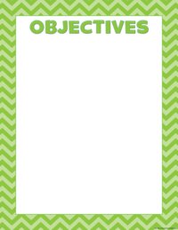 Lime Chevron Objectives Chart - TCR7584 | Teacher Created Resources