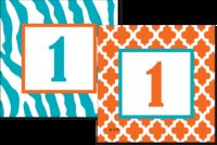 Orange and Teal Wild Moroccan Double-Sided Calendar Cards - TCR77111 ...