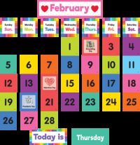 Colorful Calendar Pocket Chart Cards - TCR8345 | Teacher Created Resources