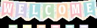 Pastel Pop Pennants Welcome Bulletin Board - TCR8410 | Teacher Created ...