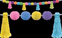 Colorful Pom-Poms and Tassels Garland - TCR8901 | Teacher Created Resources