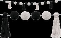 Black and White Pom-Poms and Tassels Garland - TCR8902 | Teacher ...