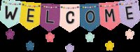 Oh Happy Day Pennants Welcome Bulletin Board - TCR9022 | Teacher ...