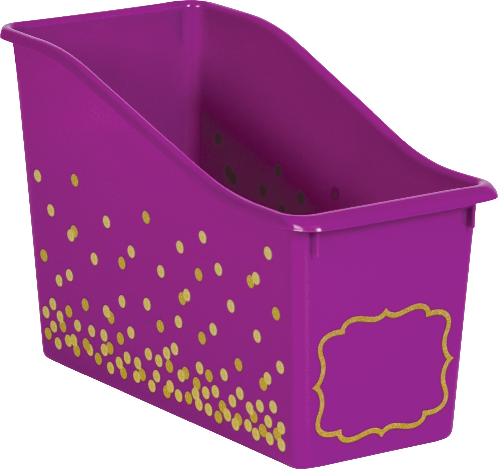 Purple Confetti Plastic Book Bin - TCR20339 | Teacher Created Resources