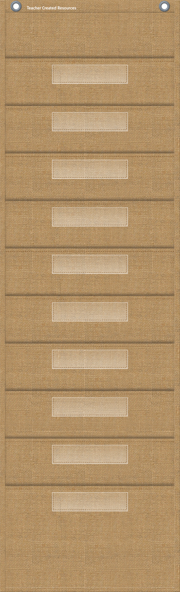 Burlap 10 Pocket File Storage Pocket Chart - TCR20840 | Teacher Created ...