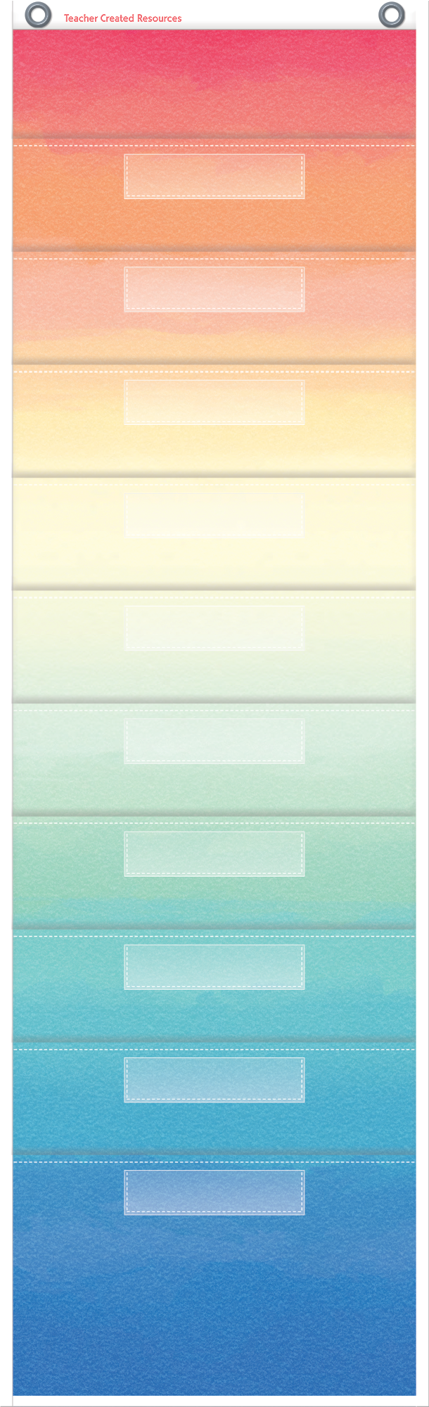 Watercolor 10 Pocket File Storage Pocket Chart - TCR20842 | Teacher ...