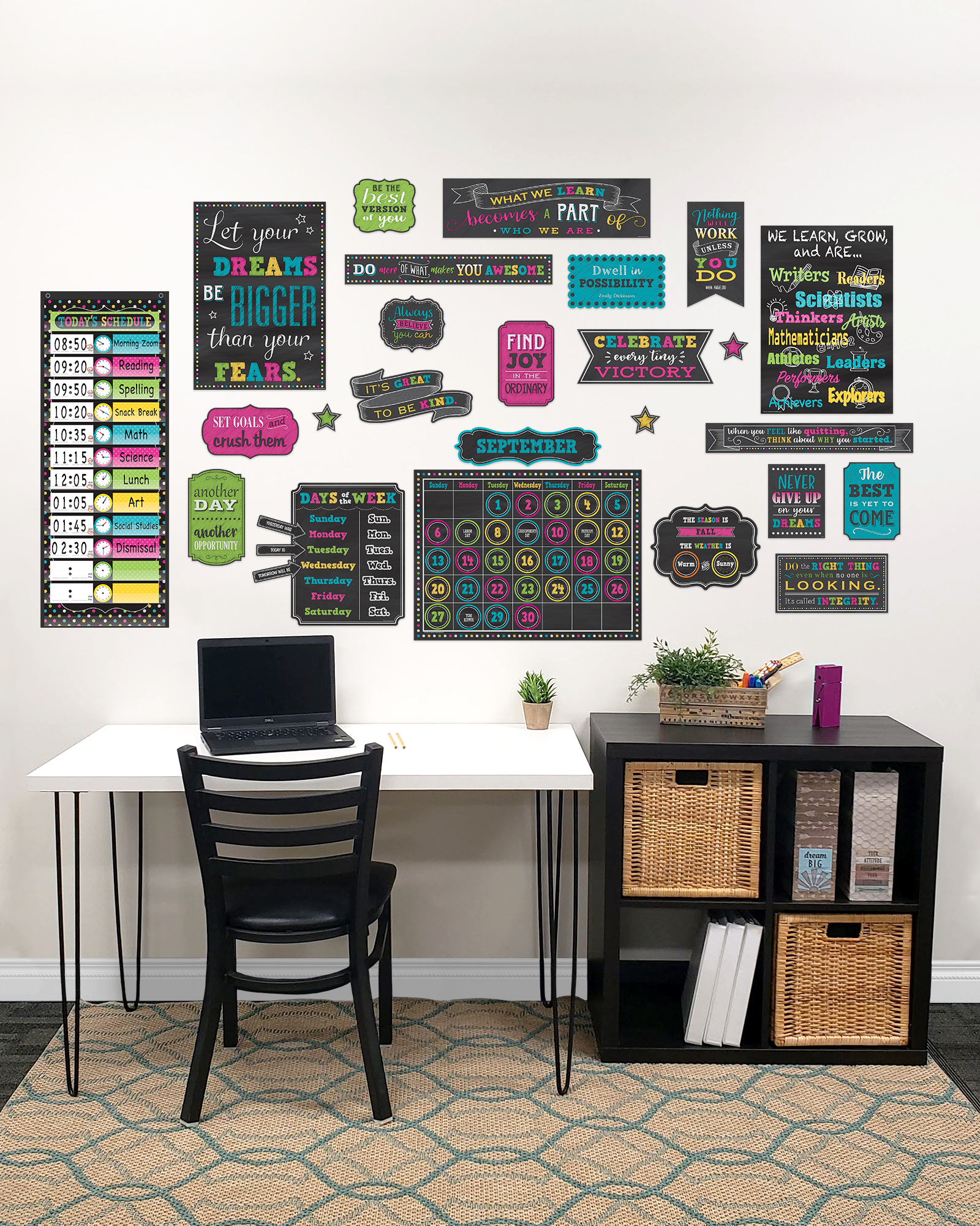 Classroom at Home Decor Kit: Chalkboard Brights - TCR2088548 | Teacher ...
