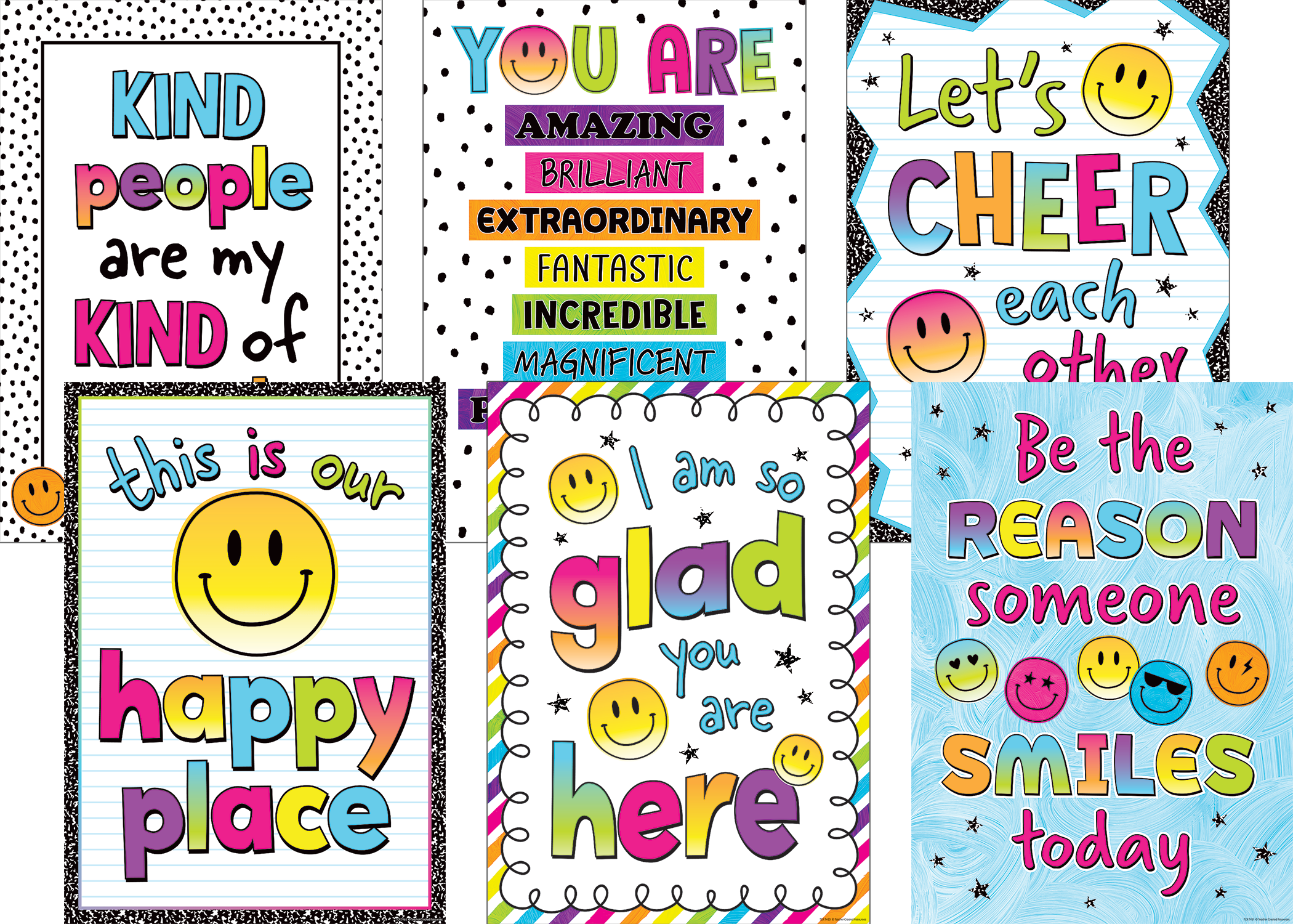 Brights 4Ever Positive Poster Set (6) - TCR2088702 | Teacher Created ...