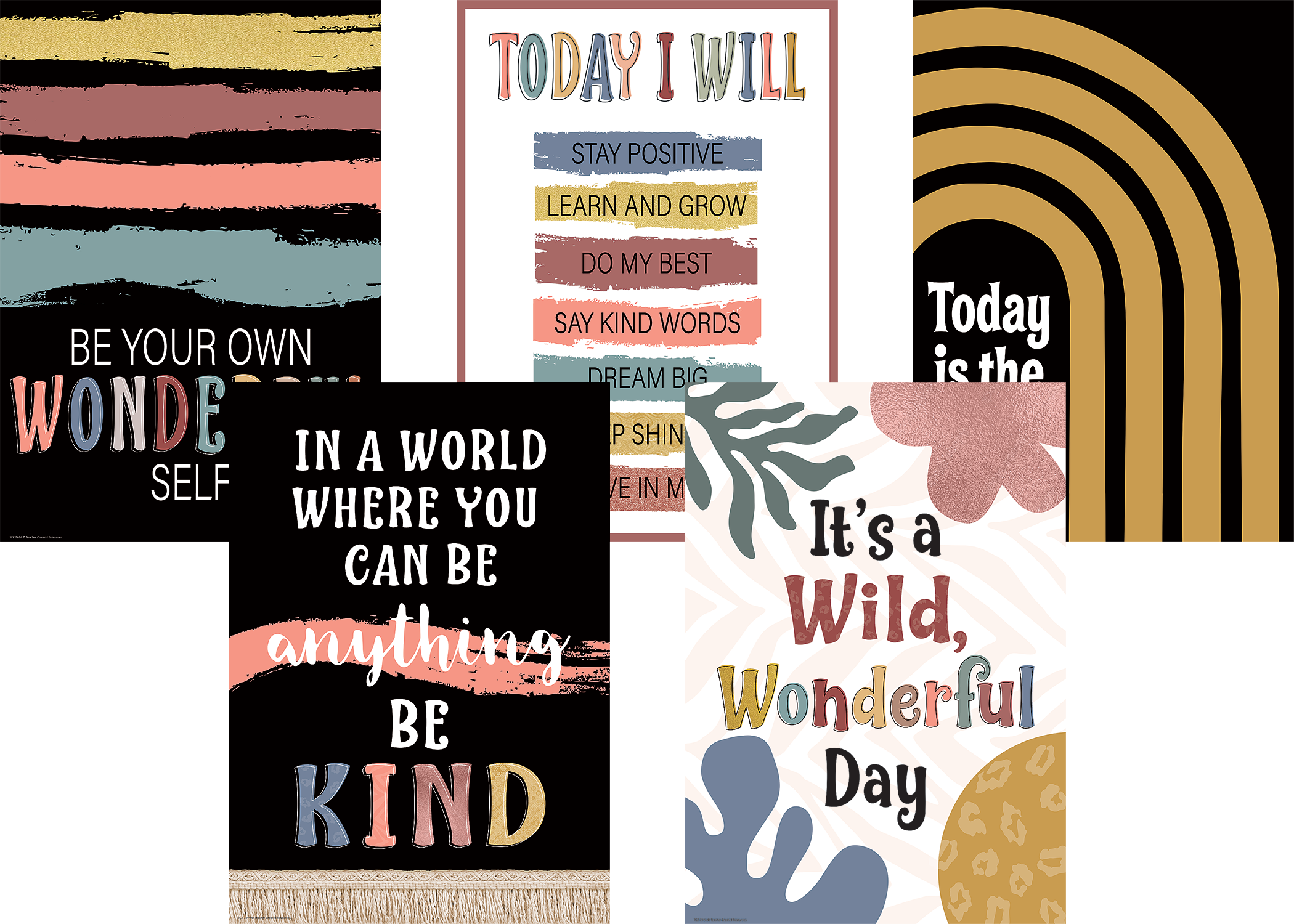 Wonderfully Wild Positive Poster Set (5) - TCR2088704 | Teacher Created ...