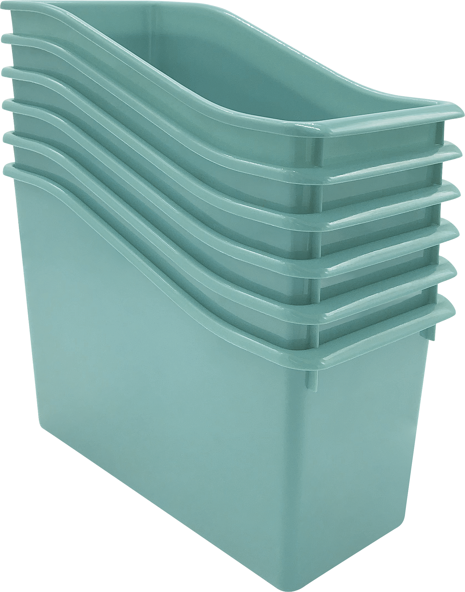 Calming Blue Plastic Book Bin 6-Pack - TCR2088749 | Teacher Created ...