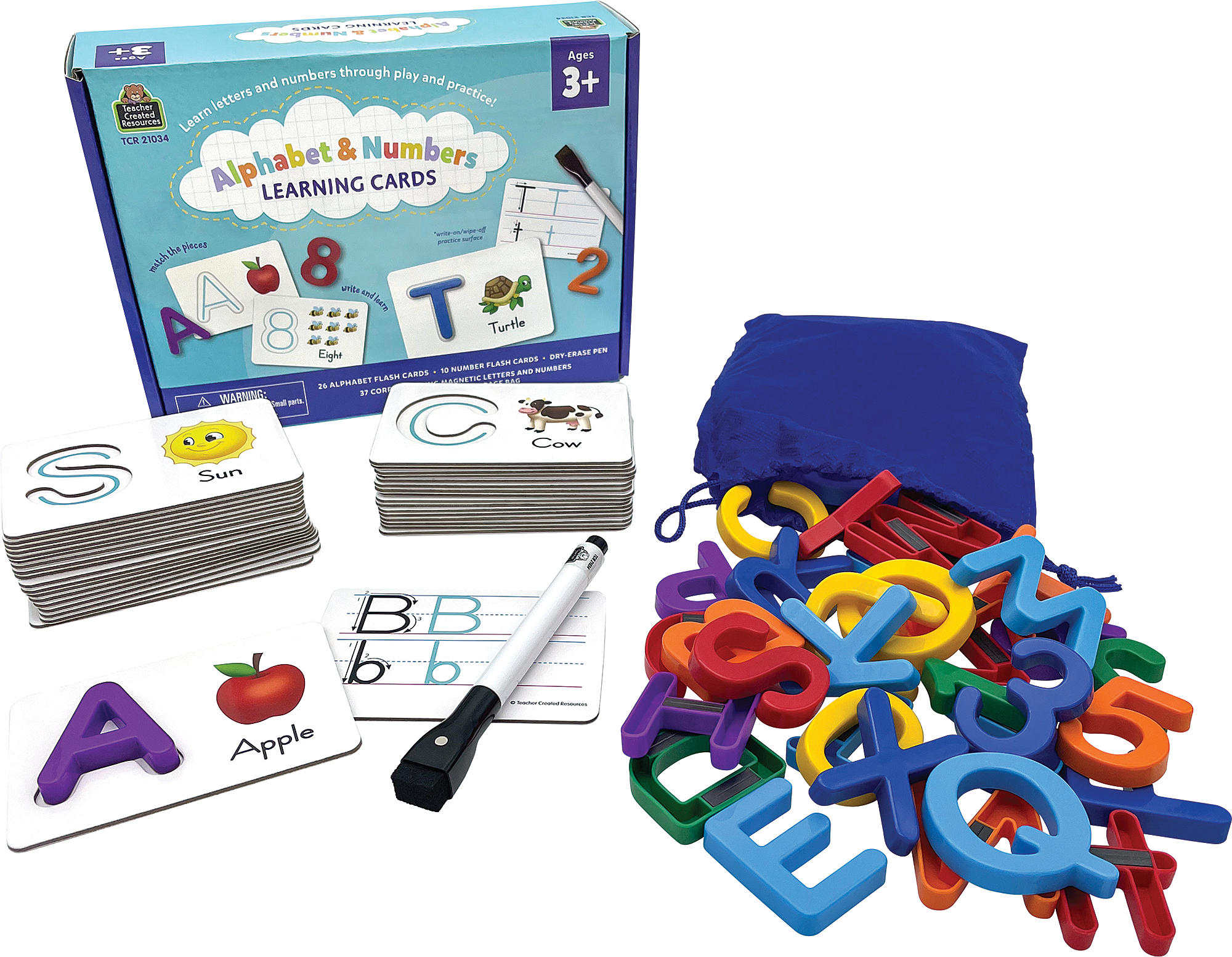 Alphabet Numbers Learning Cards TCR21034 Teacher Created Resources