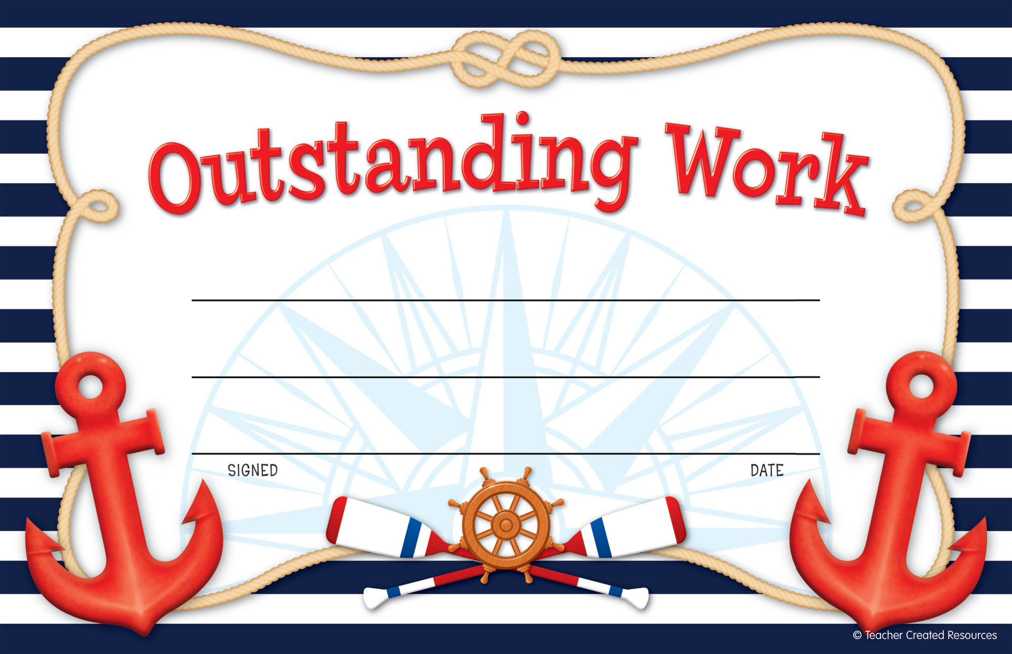 Nautical Outstanding Work Awards - TCR2154 | Teacher Created Resources