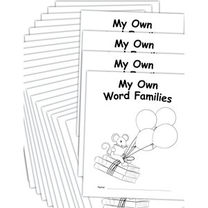 My Own Books: My Word Families Book, 25 Pack - TCR2088764 | Teacher ...