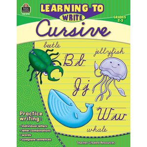 Learning to Write Cursive Grade 2-3 - TCR2770 | Teacher Created Resources