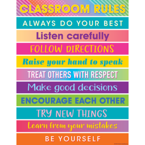Colorful Vibes Classroom Rules Chart - TCR7937 | Teacher Created Resources