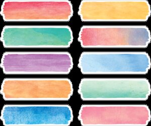 Watercolor Labels - TCR20873 | Teacher Created Resources