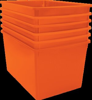 Orange Plastic Multi-Purpose Bin 6-pack - TCR2088661 | Teacher Created ...