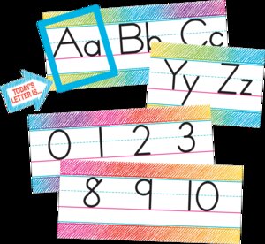 Colorful Scribble Alphabet Line Bulletin Board - TCR3052 | Teacher ...