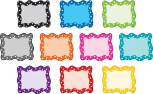 Polka Dots Blank Cards Mini Accents - TCR3098 | Teacher Created Resources