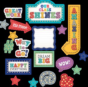 Marquee Our Class Shines Bulletin Board - TCR3603 | Teacher Created ...