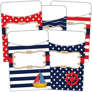 Nautical Library Pockets - Multi-Pack - TCR3605 | Teacher Created Resources