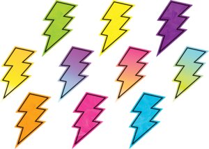 Brights 4Ever Lightning Bolts Accents - TCR3927 | Teacher Created Resources