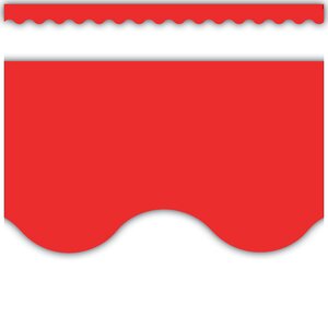 Red Scalloped Border Trim - TCR4174 | Teacher Created Resources