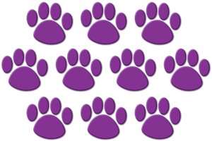 Purple Paw Prints Accents - TCR4646 | Teacher Created Resources