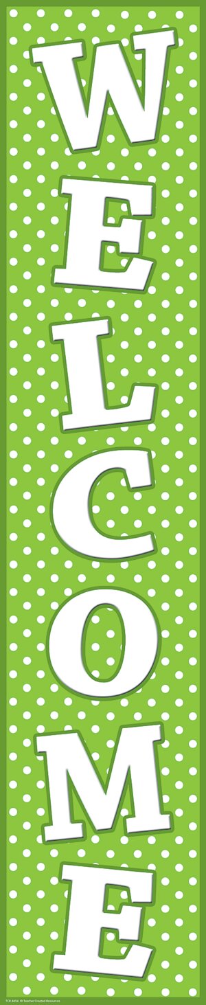 Lime Polka Dots Welcome Banner - TCR4854 | Teacher Created Resources