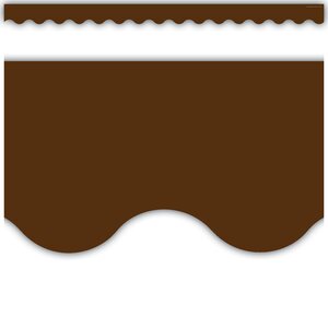 Chocolate Scalloped Border Trim - TCR5207 | Teacher Created Resources