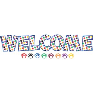 Paw Prints WELCOME Bulletin Board Display Set - TCR5439 | Teacher ...