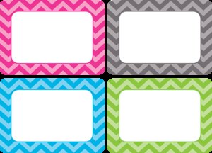 Chevron Name Tags/Labels - Multi-Pack - TCR5526 | Teacher Created Resources