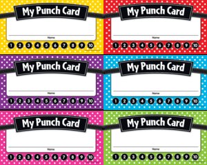Polka Dots Punch Cards - TCR5608 | Teacher Created Resources