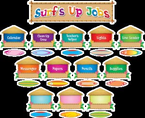 Surfs Up Jobs Mini Bulletin Board - TCR5786 | Teacher Created Resources
