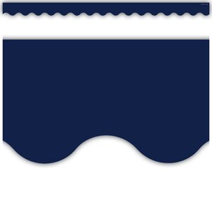 Navy Blue Scalloped Border Trim - TCR5861 | Teacher Created Resources