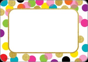 Confetti Name Tags/Labels - TCR5885 | Teacher Created Resources