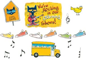 Pete the Cat We're Rocking in Our Learning Shoes Bulletin Board ...