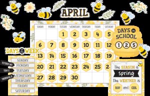Buzzing Bees Calendar Bulletin Board - TCR6887 | Teacher Created Resources