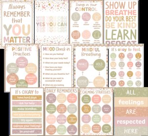 Terrazzo Tones Positive Practices Small Poster Pack - TCR7232 | Teacher ...