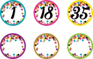 Confetti Numbers Magnetic Accents - TCR77007 | Teacher Created Resources