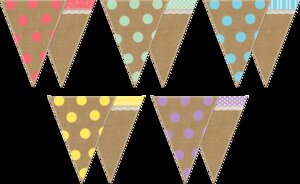 Shabby Chic Pennants - TCR77170 | Teacher Created Resources