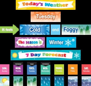 Colorful Weather Pocket Chart Cards - TCR8346 | Teacher Created Resources