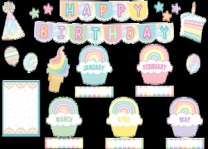 Pastel Pop Happy Birthday Mini Bulletin Board - TCR8415 | Teacher ...