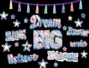 Iridescent Dream Big Bulletin Board Display - TCR8737 | Teacher Created ...