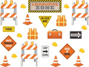 Under Construction Learning Zone Bulletin Board Display - TCR8743 ...